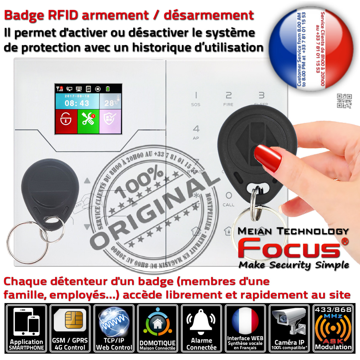 Badge RFID personnalisable avec une Gestion efficace des accès Meian