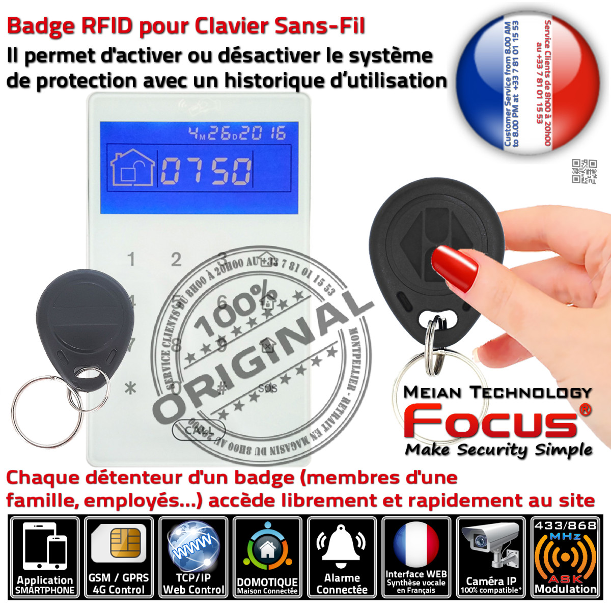 Badge RFID personnalisable avec une Gestion efficace des accès Meian